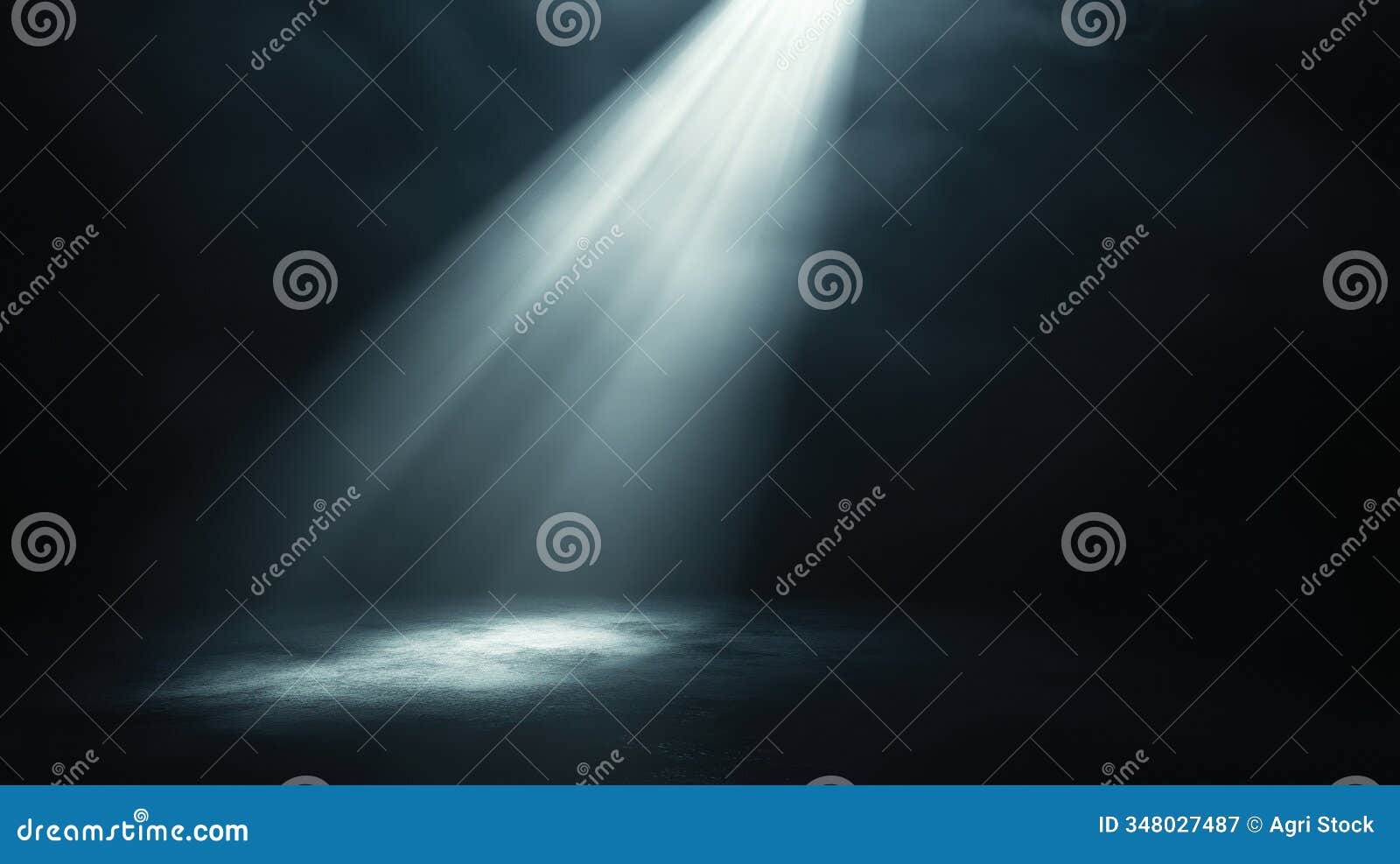 A Single Beam of Light Illuminating a Dark Room Stock Illustration ...