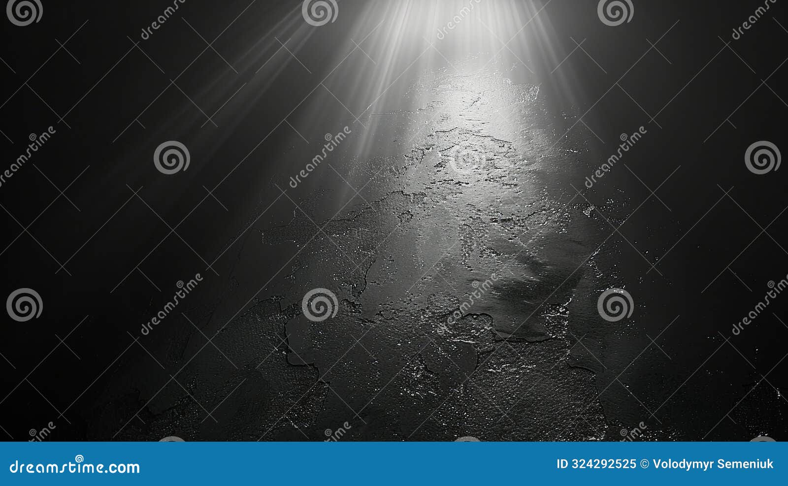 Single Beam of Light Illuminating Rough Surface in Darkness Stock ...