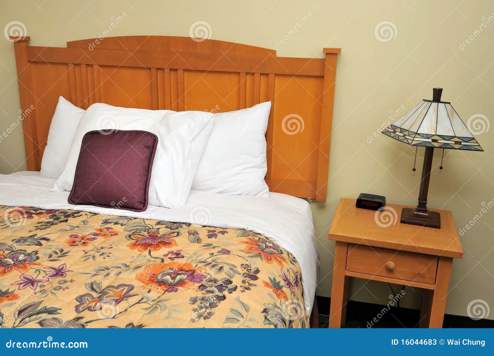 Single bed in hotel stock image. Image of luxurious, accommodation ...