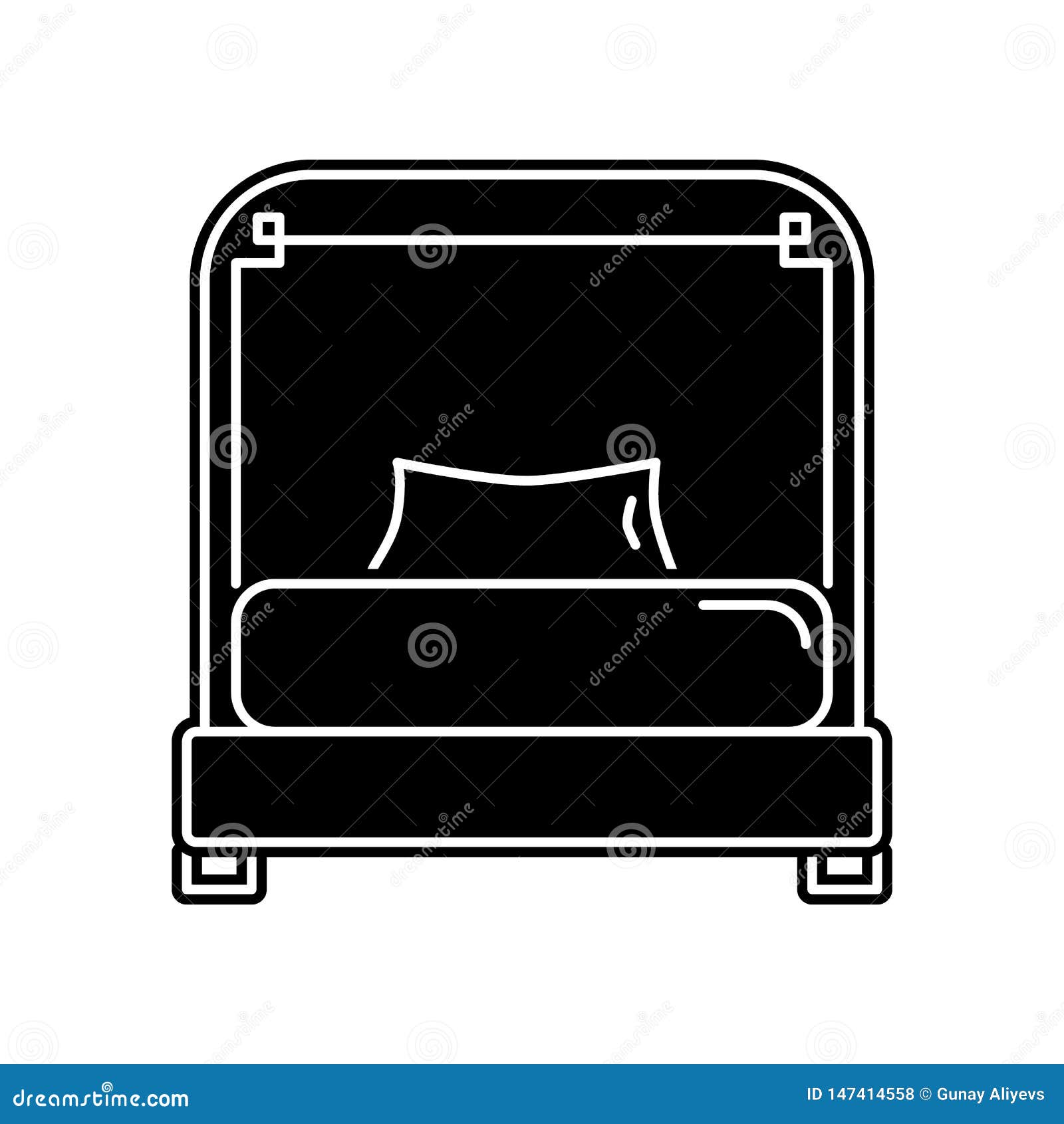 Single Bed Icon. Element of Household for Mobile Concept and Web Apps ...