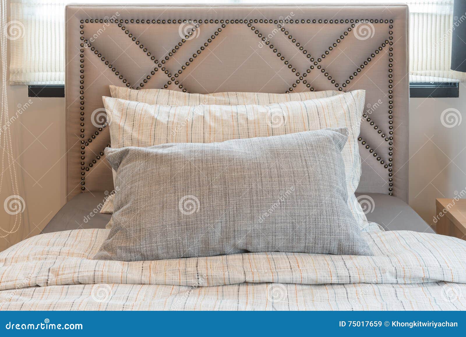 Single Bed in Modern Bedroom Design Stock Image - Image of clean, rest ...