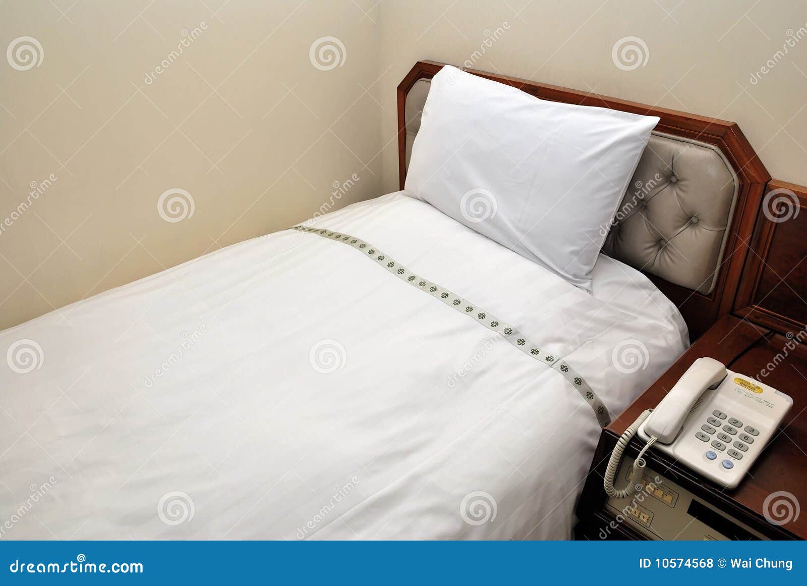 Single Bed with Side Table in Luxurious Resort Stock Photo - Image of ...