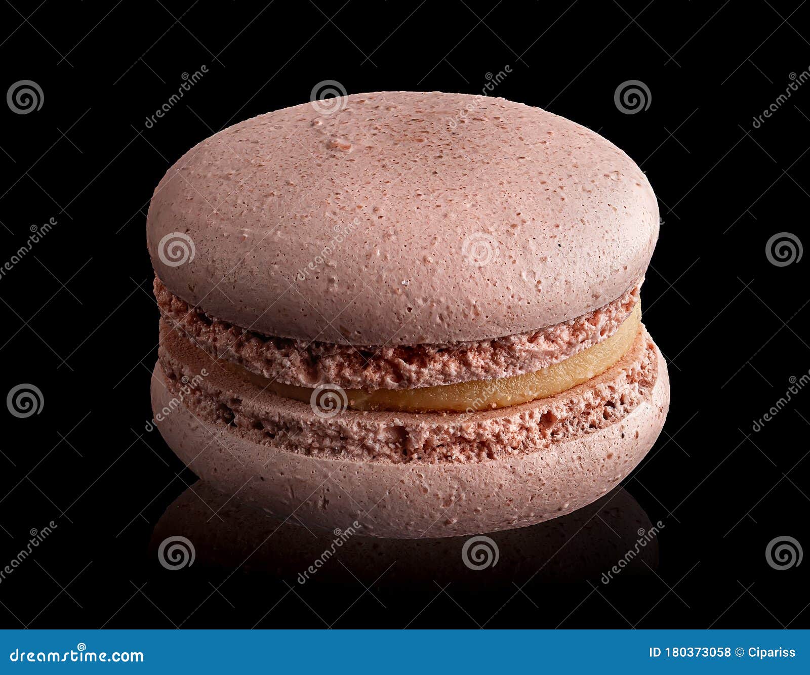 Single Beige Macaroon Angled View Stock Photo - Image of pastry ...