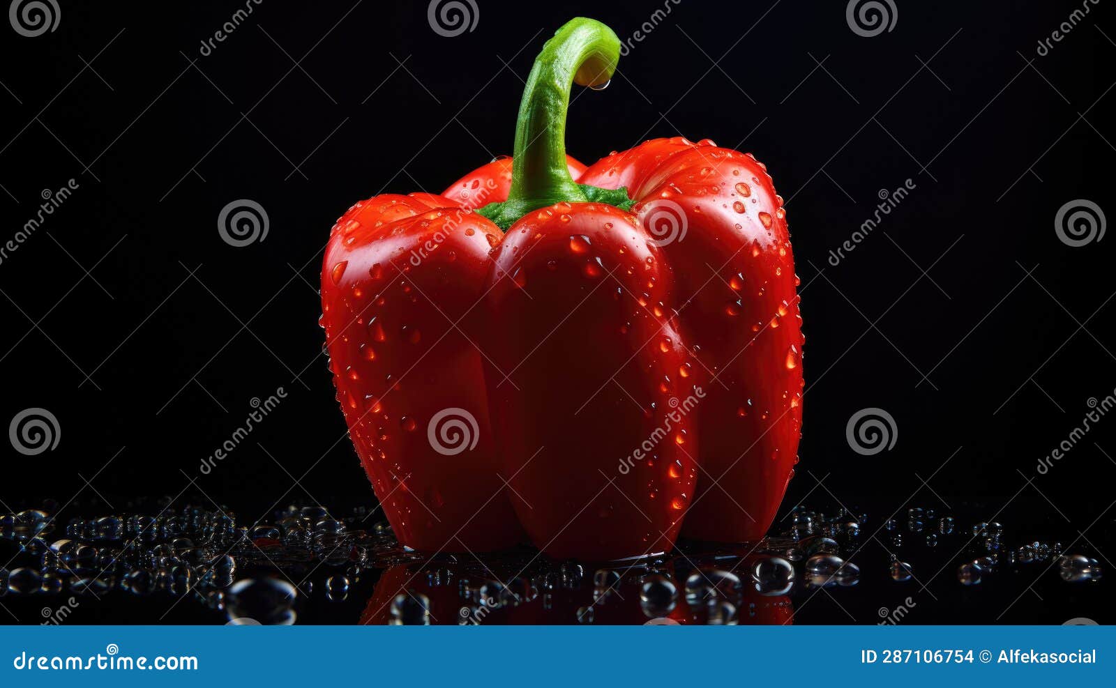 Single pepper vegetable stock photo. Image of leaf, bunch - 287106754