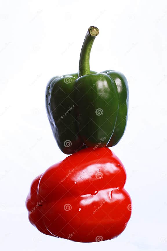 Single Bell Pepper Isolated on White Background Stock Image - Image of ...