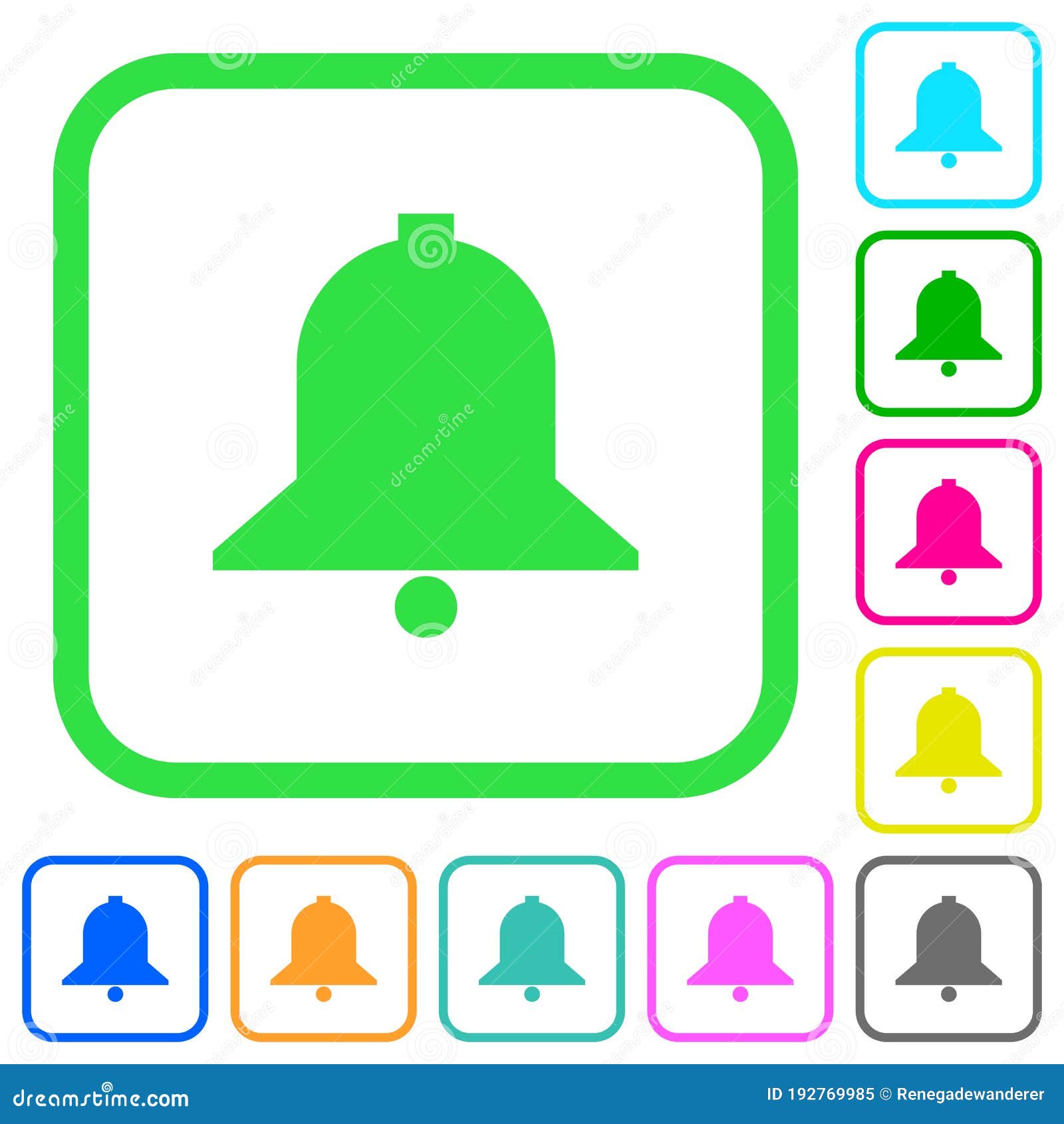 Single Bell Vivid Colored Flat Icons Icons Stock Illustration ... Single Bell Vivid Colored Flat Icons Icons Stock Illustration ...