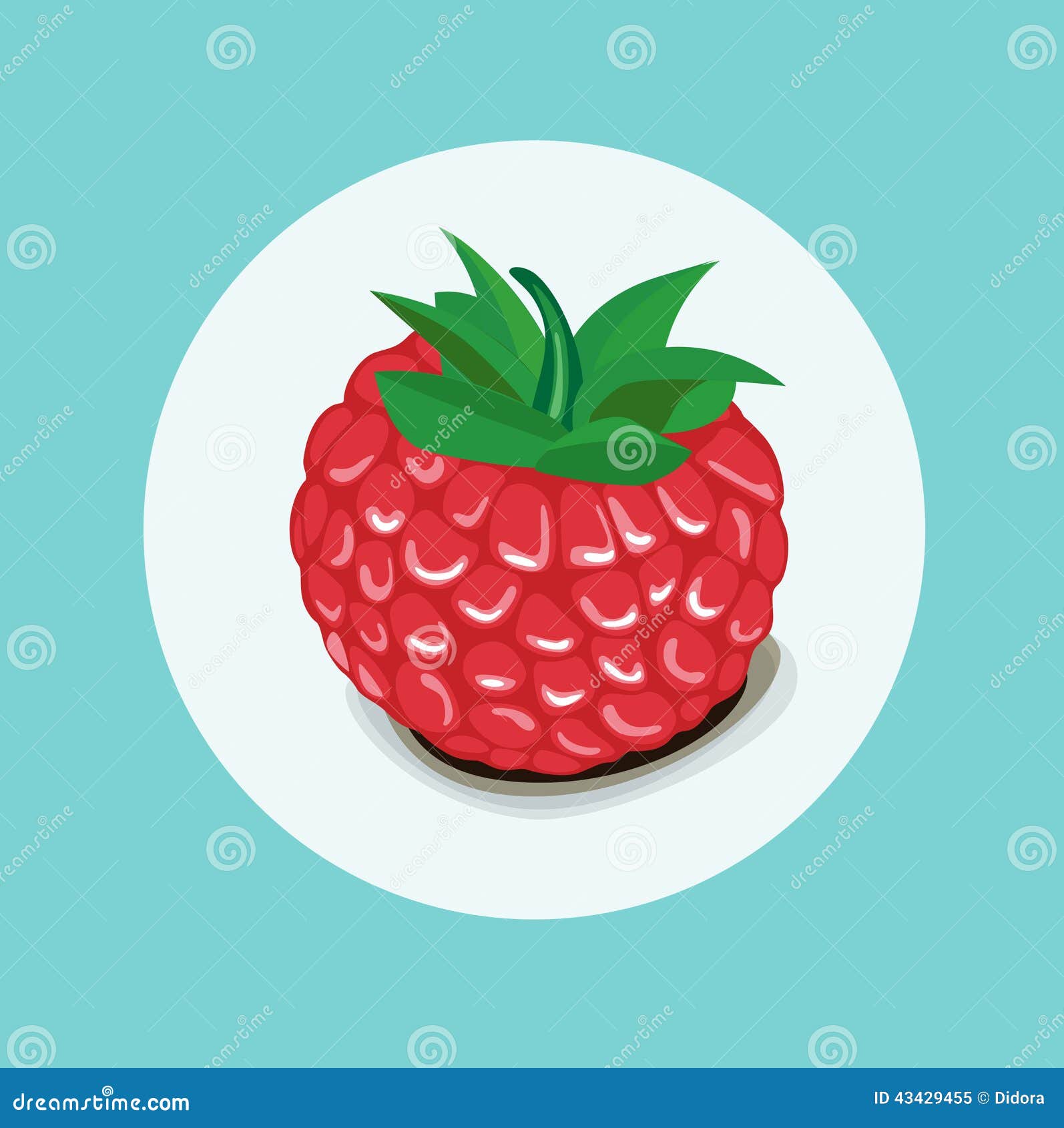 Single berry flat design stock vector. Illustration of food - 43429455