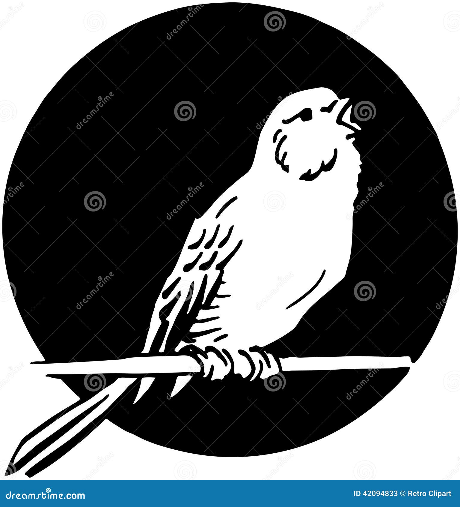 Single Bird stock vector. Illustration of clipart, nostalgia - 42094833
