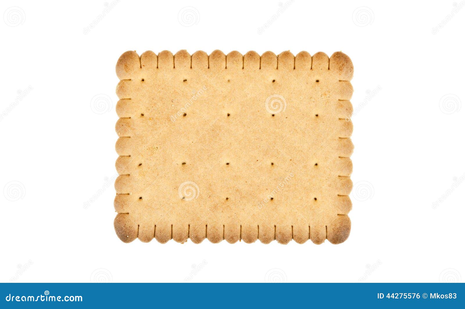 Single Biscuit On White Background Stock Photo - Image: 44275576