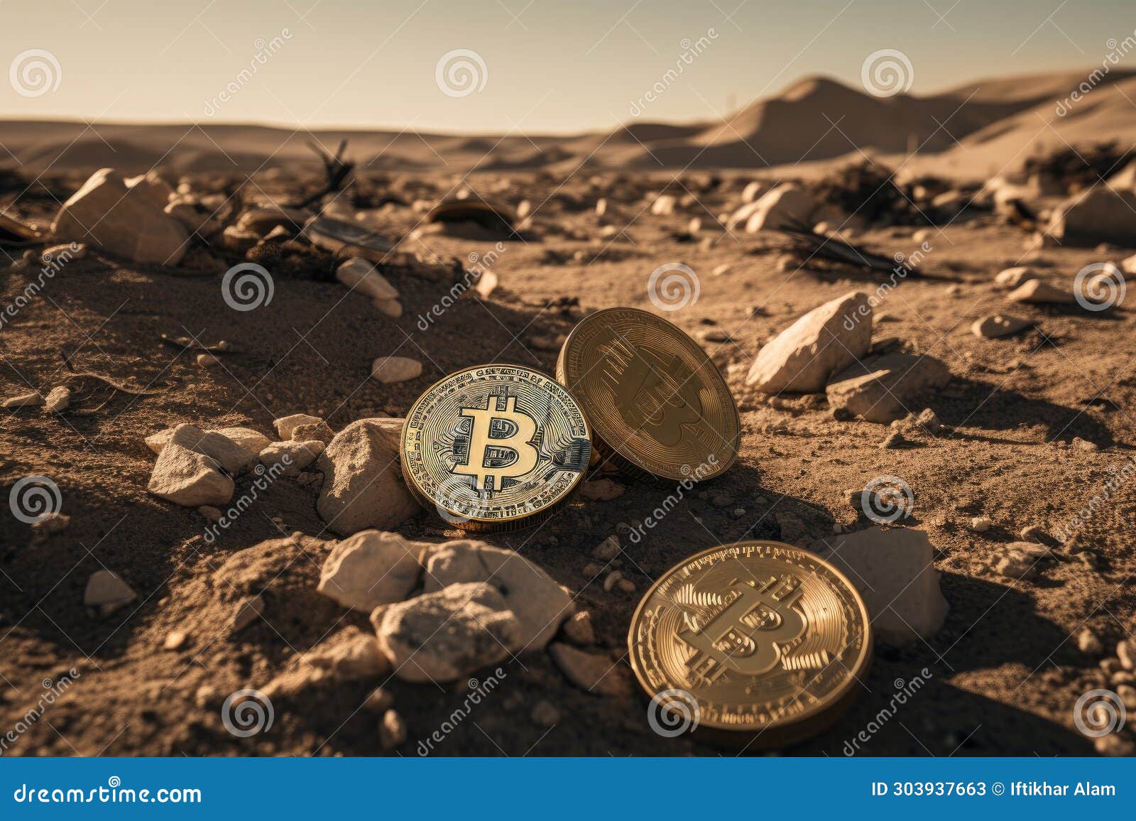 A Single Bitcoin, a Digital Form of Currency, Sits Majestically on ...
