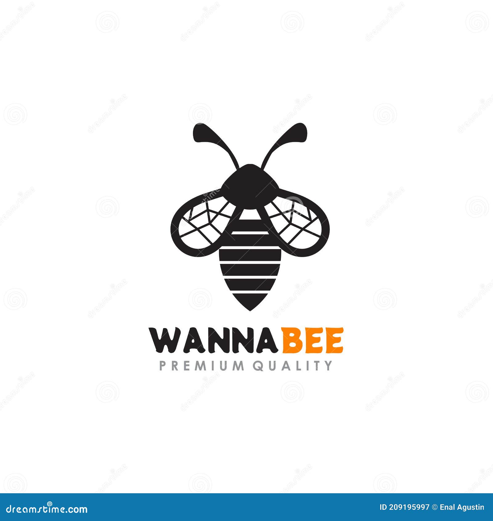 Single Black Bee Logo Icon Design Template Stock Vector - Illustration ...