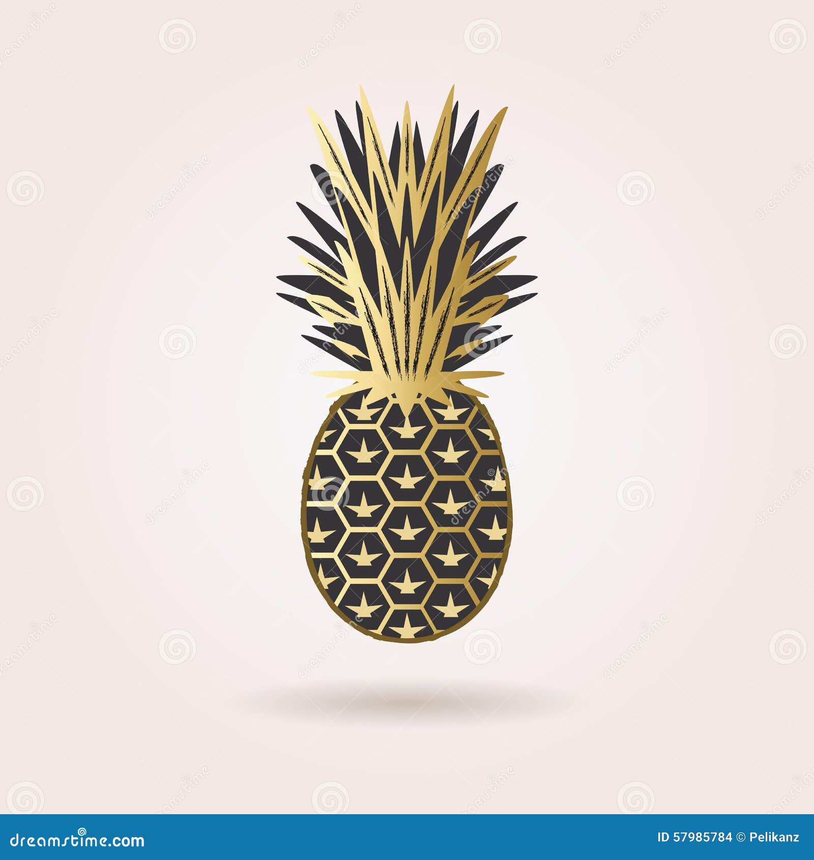 Pineapple Icon. Splash Paint Symbol Cartoon Vector | CartoonDealer.com ...