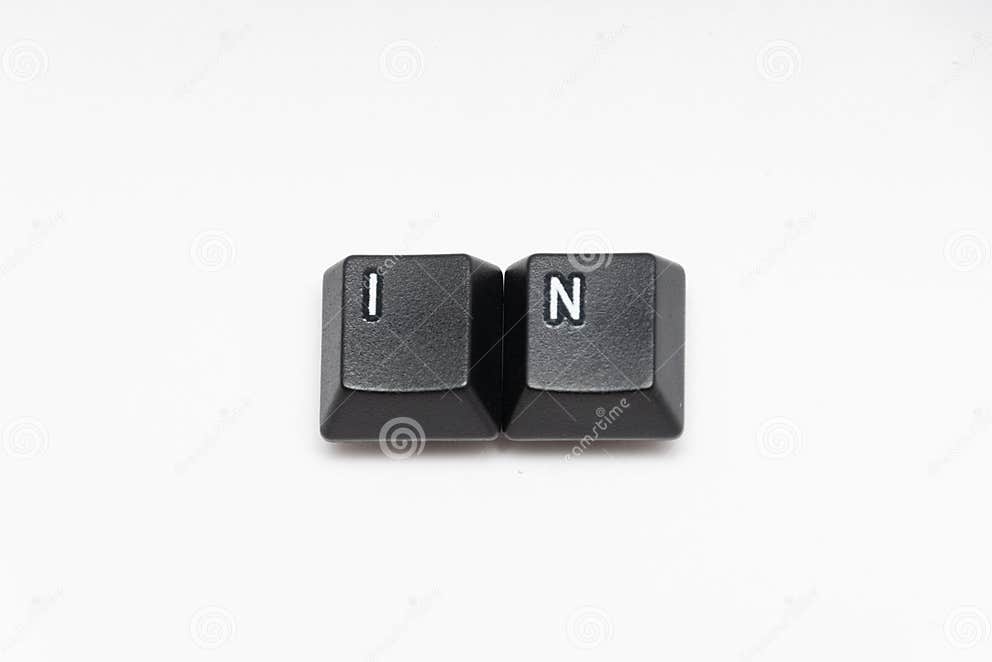 Single Black Keys of Keyboard with Different Letters in Stock Image ...