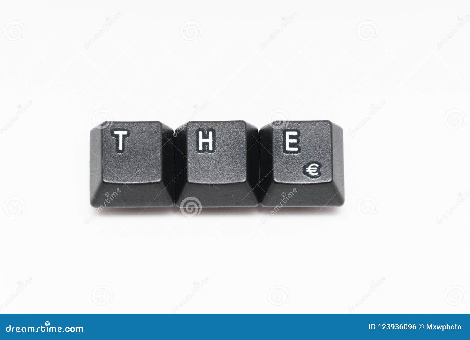 Single Black Keys of Keyboard with Different Letters the Stock Photo ...