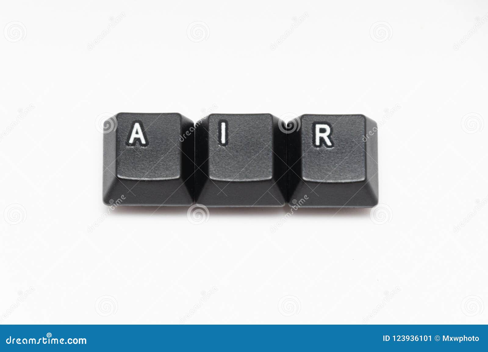 Single Black Keys of Keyboard with Different Letters AIR Stock Image ...