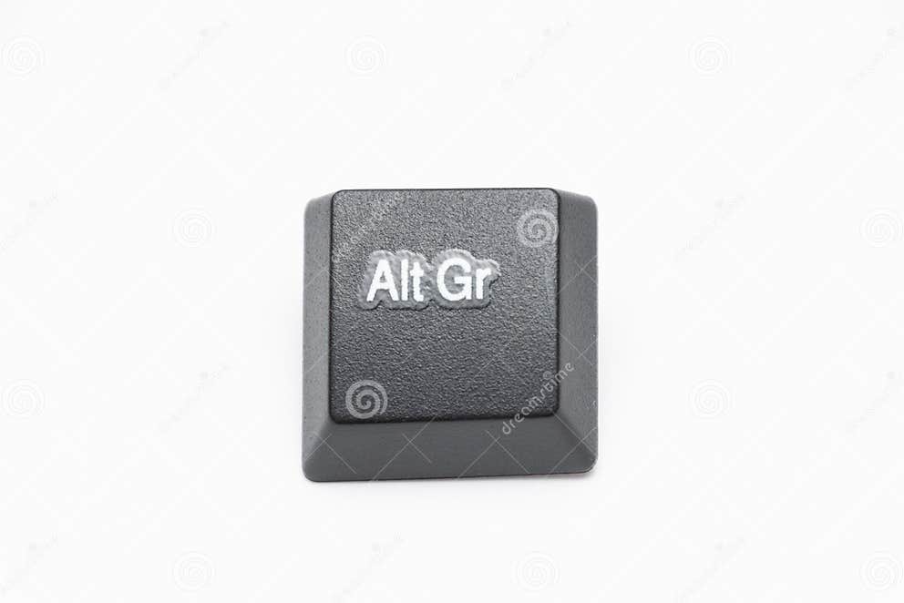 Single Black Keys of Keyboard with Different Letters Alt Gr Stock Image ...