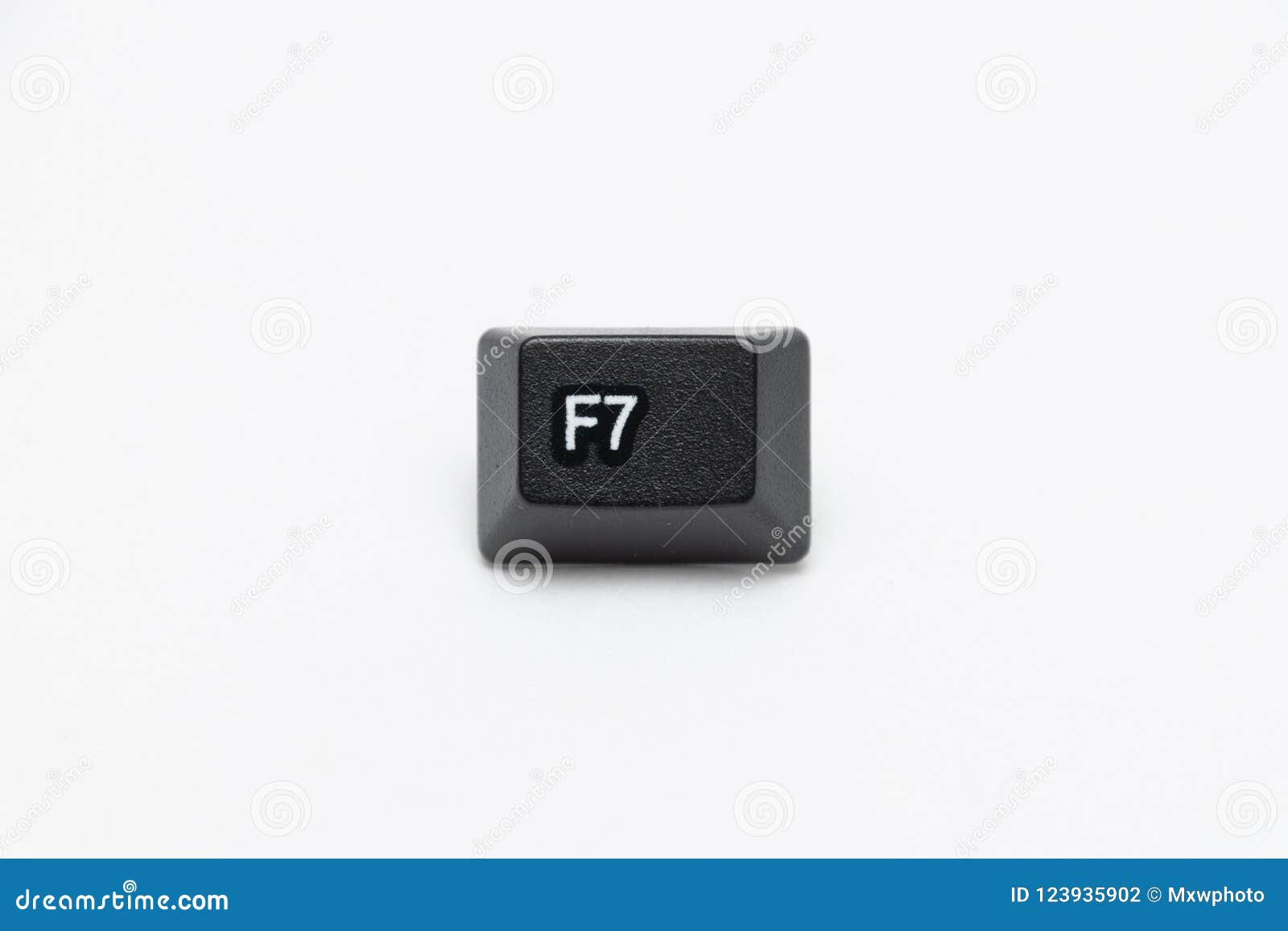 Single Black Keys of Keyboard with Different Letters F7 Stock Photo ...