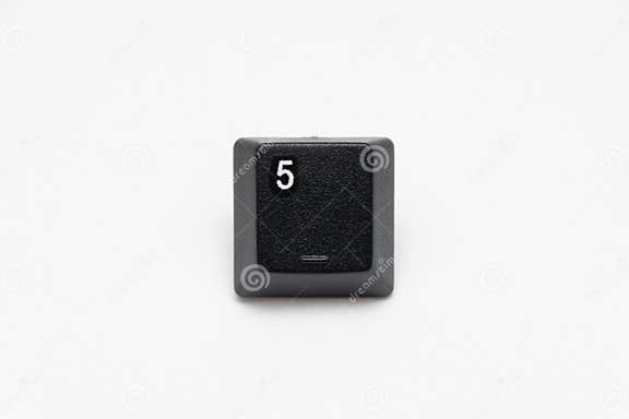 Single Black Keys of Keyboard with Different Letters Five Stock Photo ...