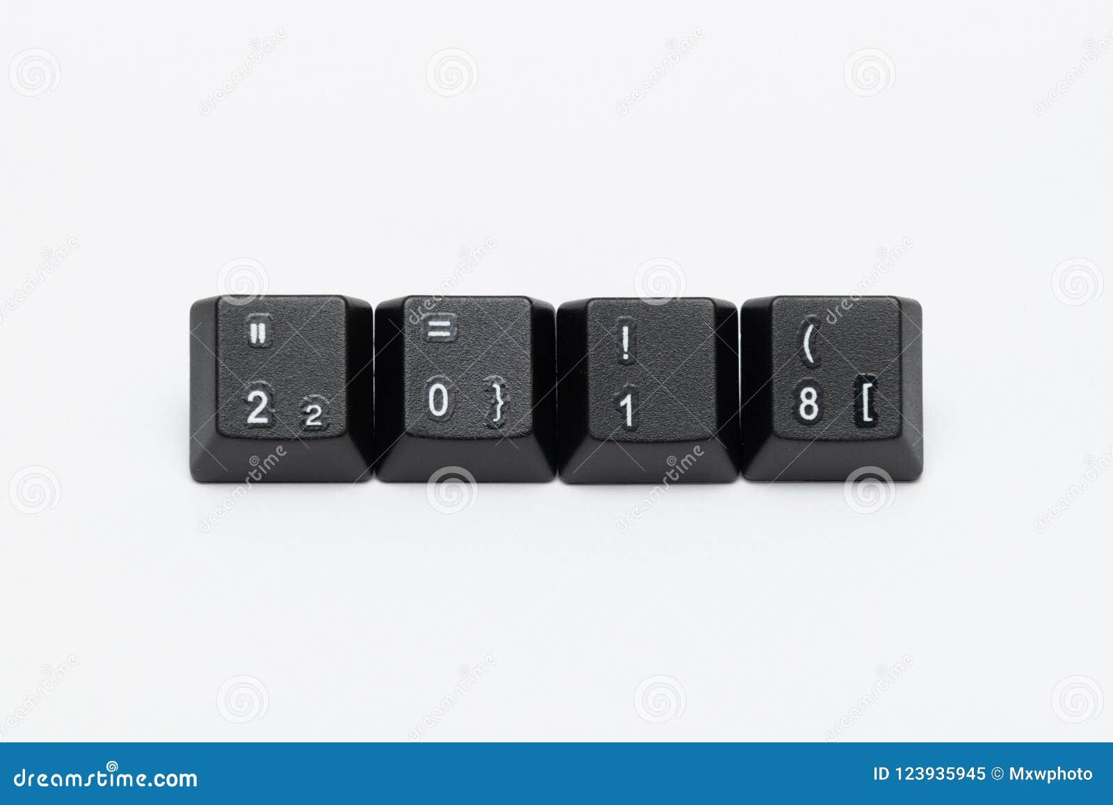 Single Black Keys of Keyboard with Different Letters 2018 Stock Image ...