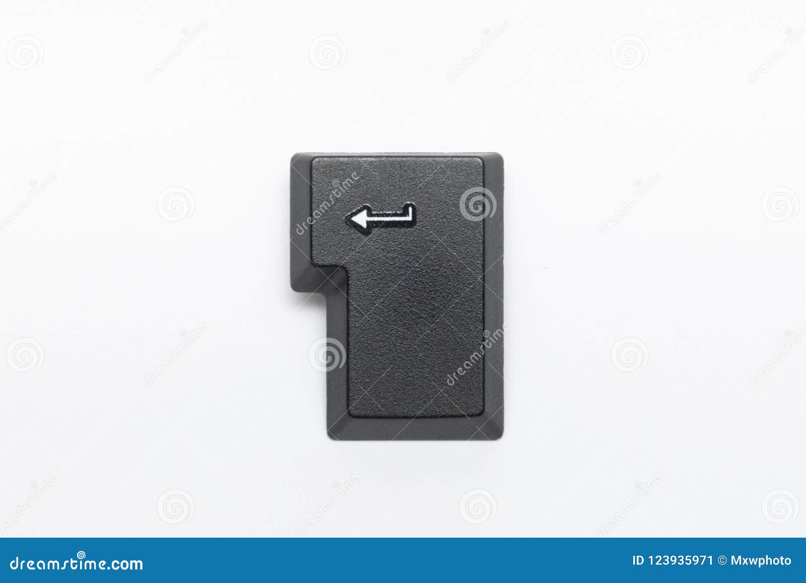 Single Black Keys of Keyboard with Different Letters Enter Stock Image ...