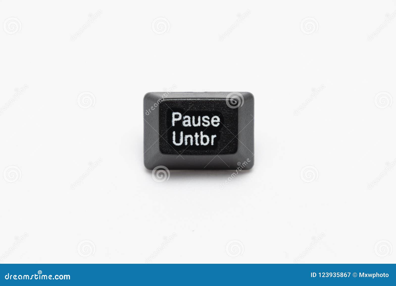 Single Black Keys of Keyboard with Different Letters Pause Stock Image ...