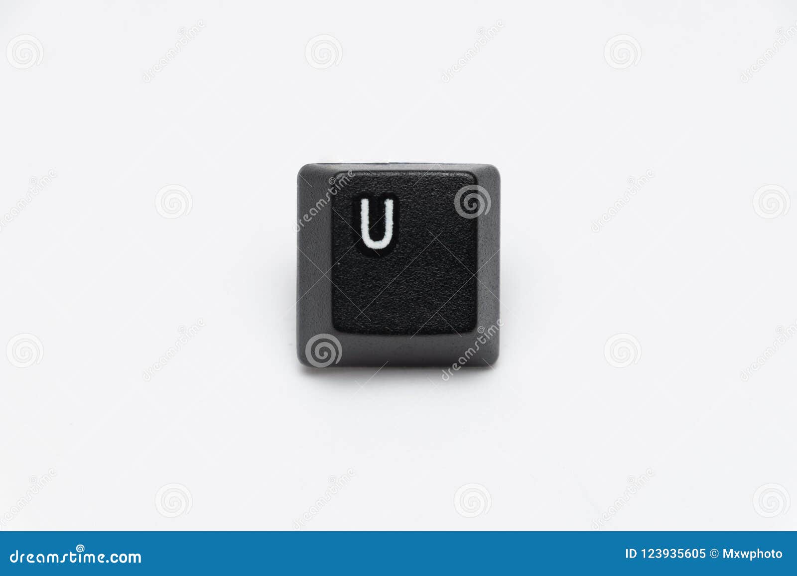 Single Black Keys of Keyboard with Different Letters U Stock Image ...