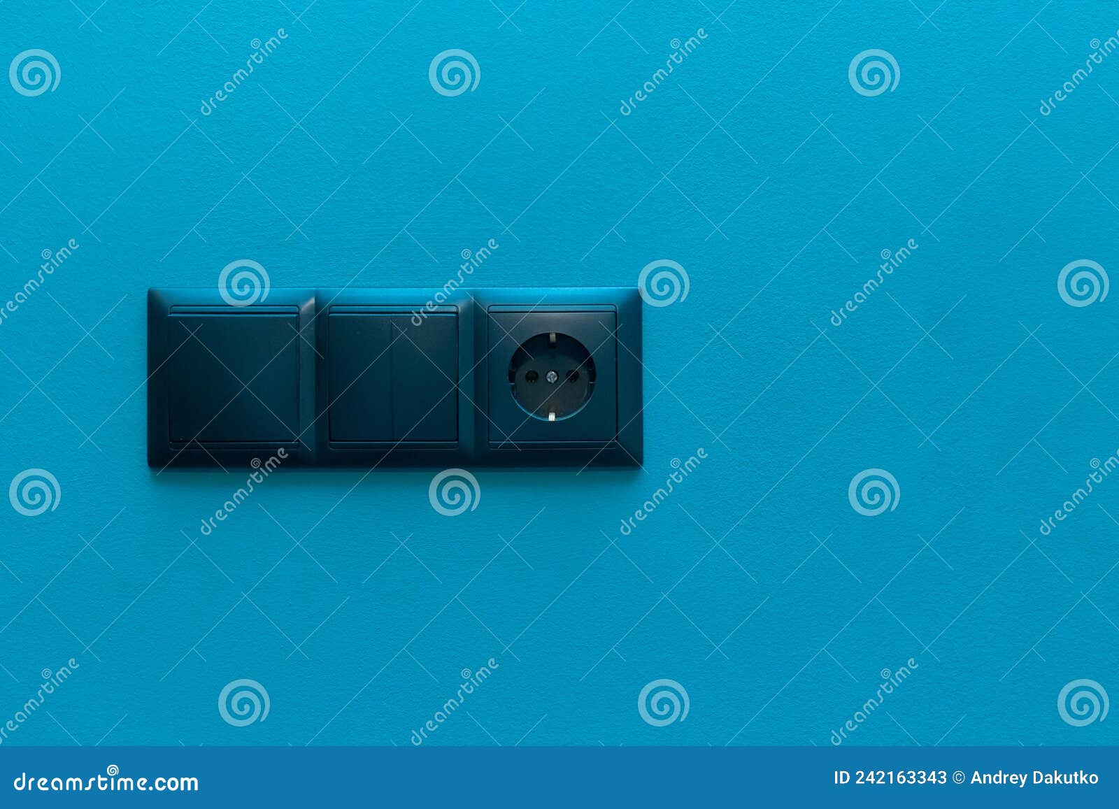 Single Black Socket and Light Off Turn on Button Power Home Energy ...