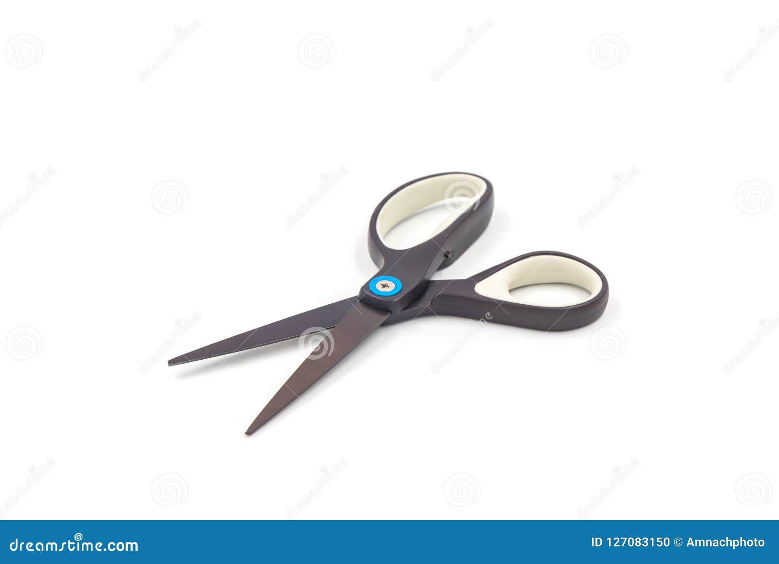 Single Black Steel Scissors. Stock Photo - Image of black, open: 127083150
