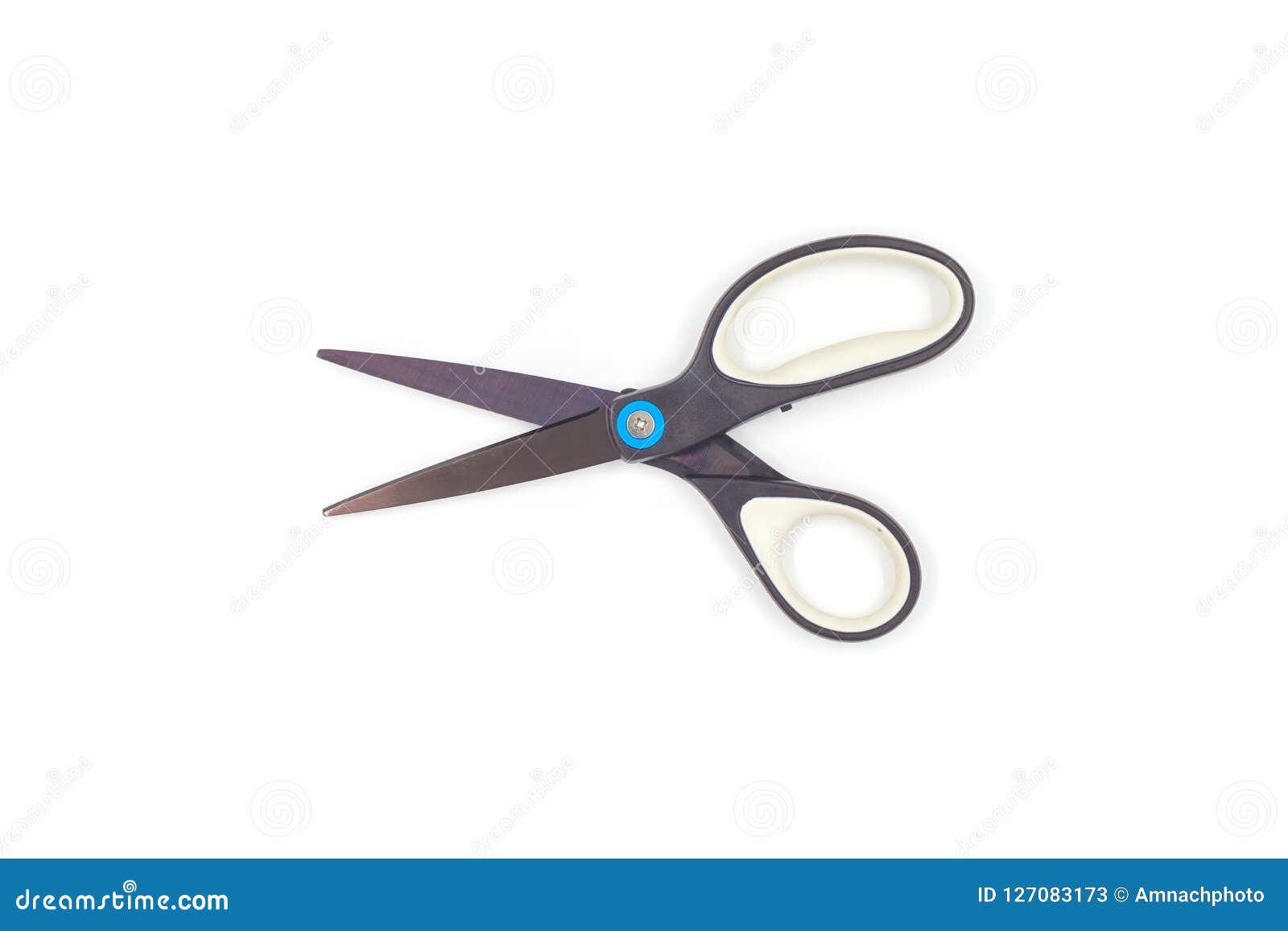 Single Black Steel Scissors. Stock Image - Image of tool, isolated ...