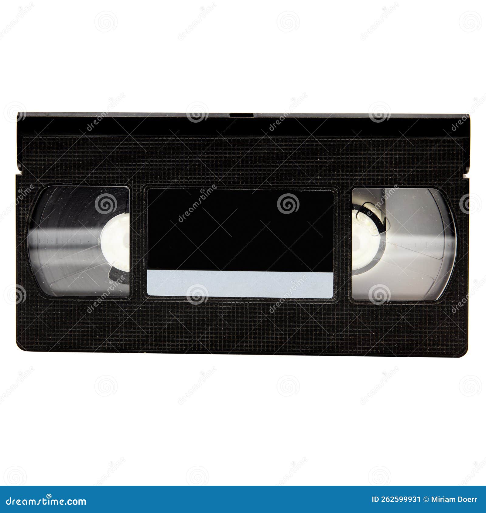 A Single Black Video Record Tape Stock Image - Image of media, retro ...