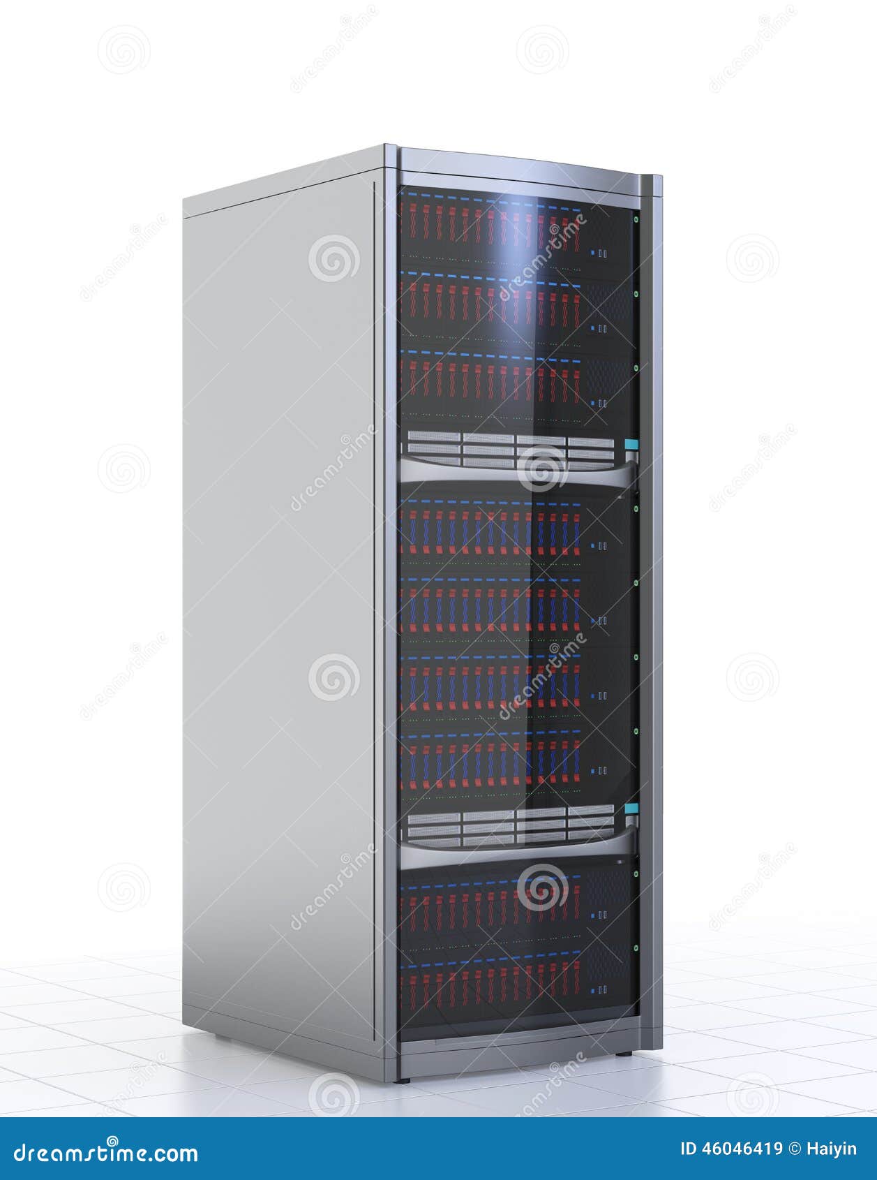 Single Blade Server Isolated on White Background Stock Illustration ...