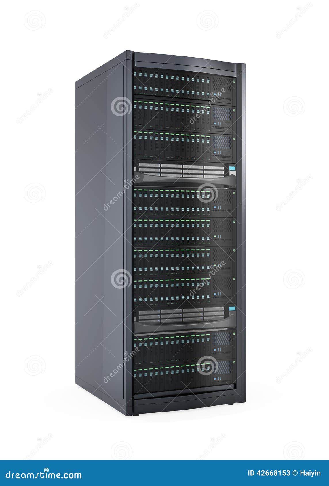 Single Blade Server System Isolated on White Background Stock ...