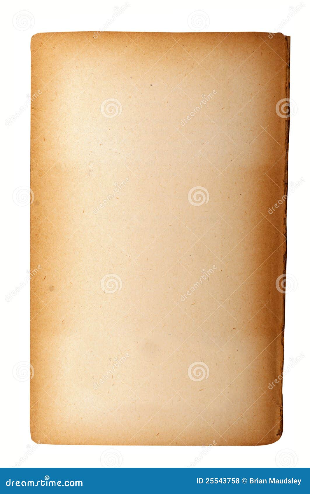 Single Blank Page From An Ancient Paperback Book Royalty Free Stock ...