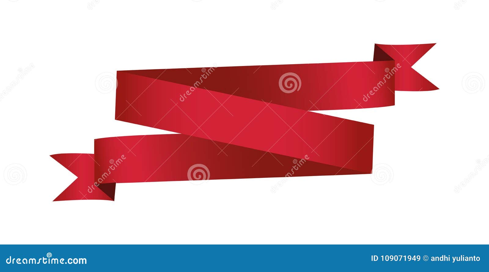 Single Red Banner Ribbon Vector Isolated Stock Illustration ...