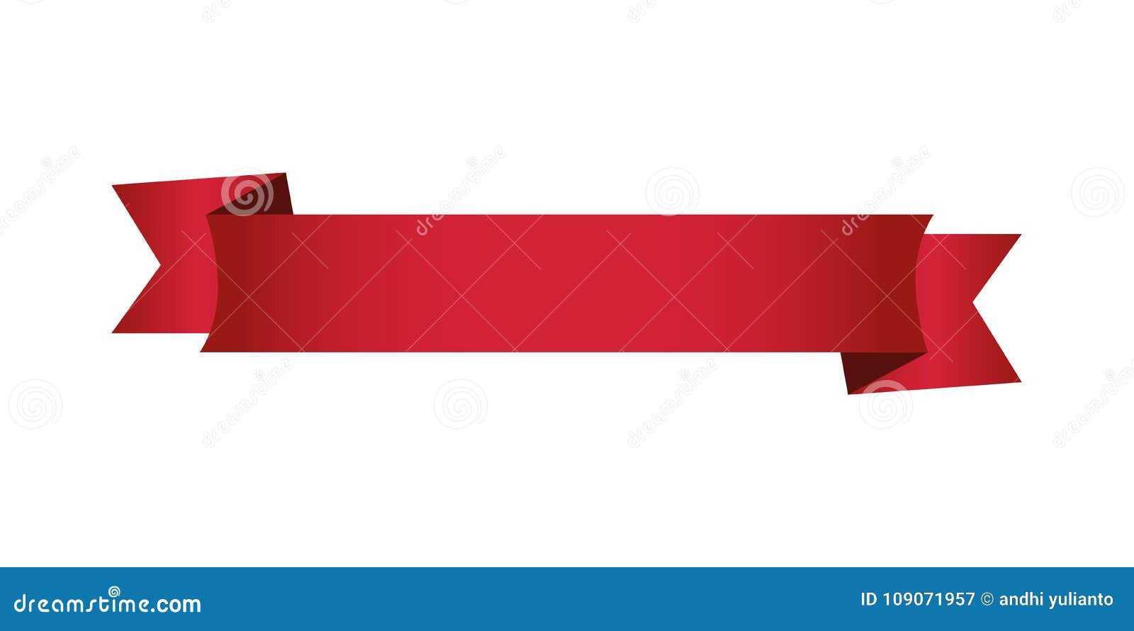 Single Red Banner Ribbon Vector Isolated Stock Illustration ...