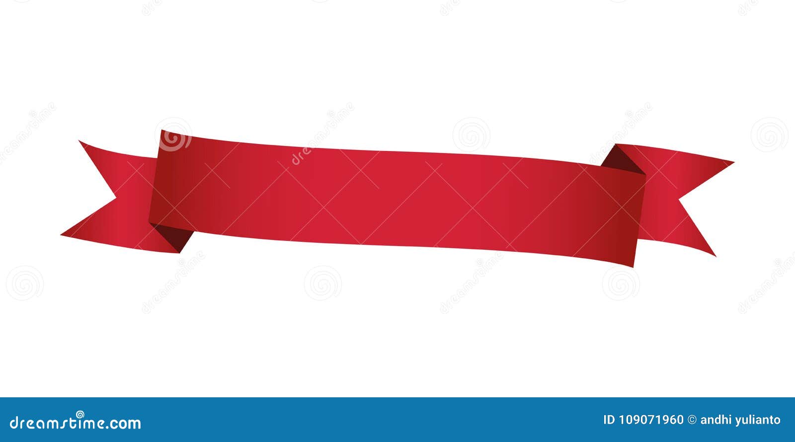 Single Red Banner Ribbon Vector Isolated Stock Illustration ...