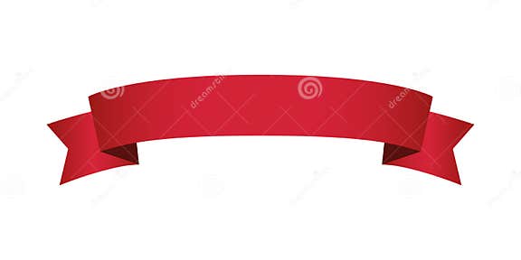 Single Red Banner Ribbon Vector Isolated Stock Vector - Illustration of ...