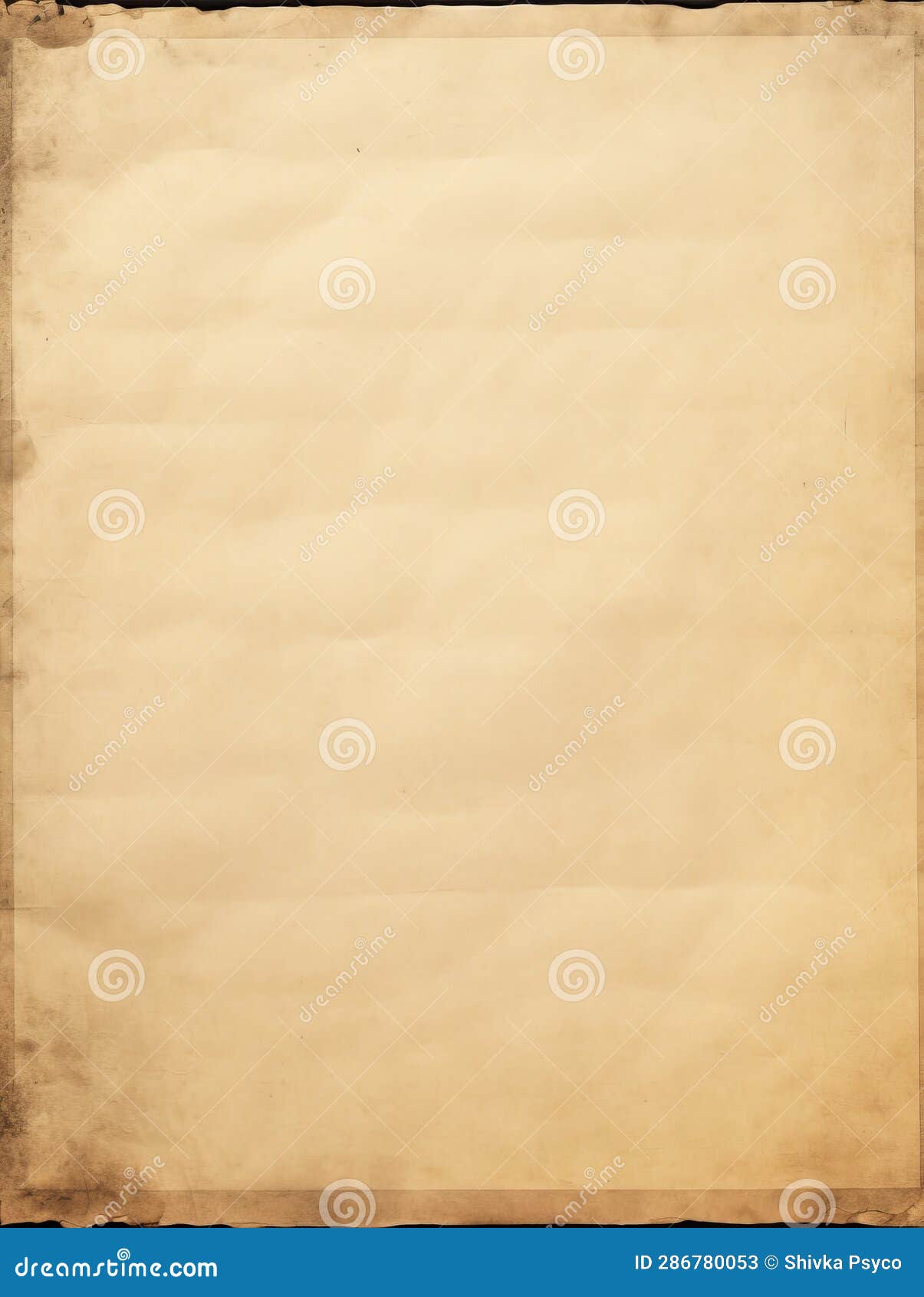 A Single Blank Sheet of Vintage Paper Generative AI Stock Illustration ...