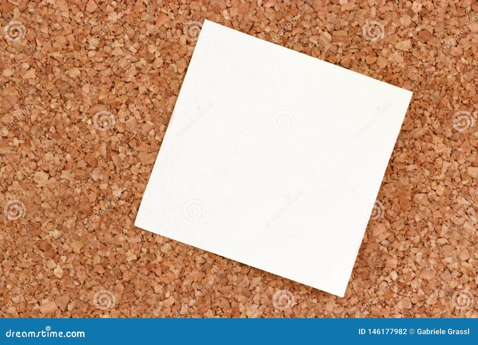 Sticky Note on a Cork Pinboard Stock Photo - Image of cork, hanging ...
