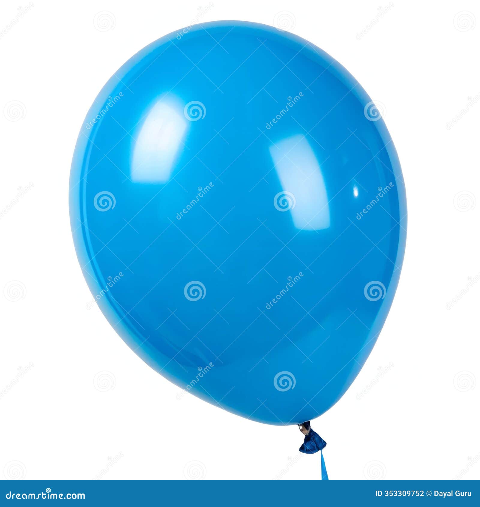 Single Blue Balloon Isolated on White Background Stock Illustration ...