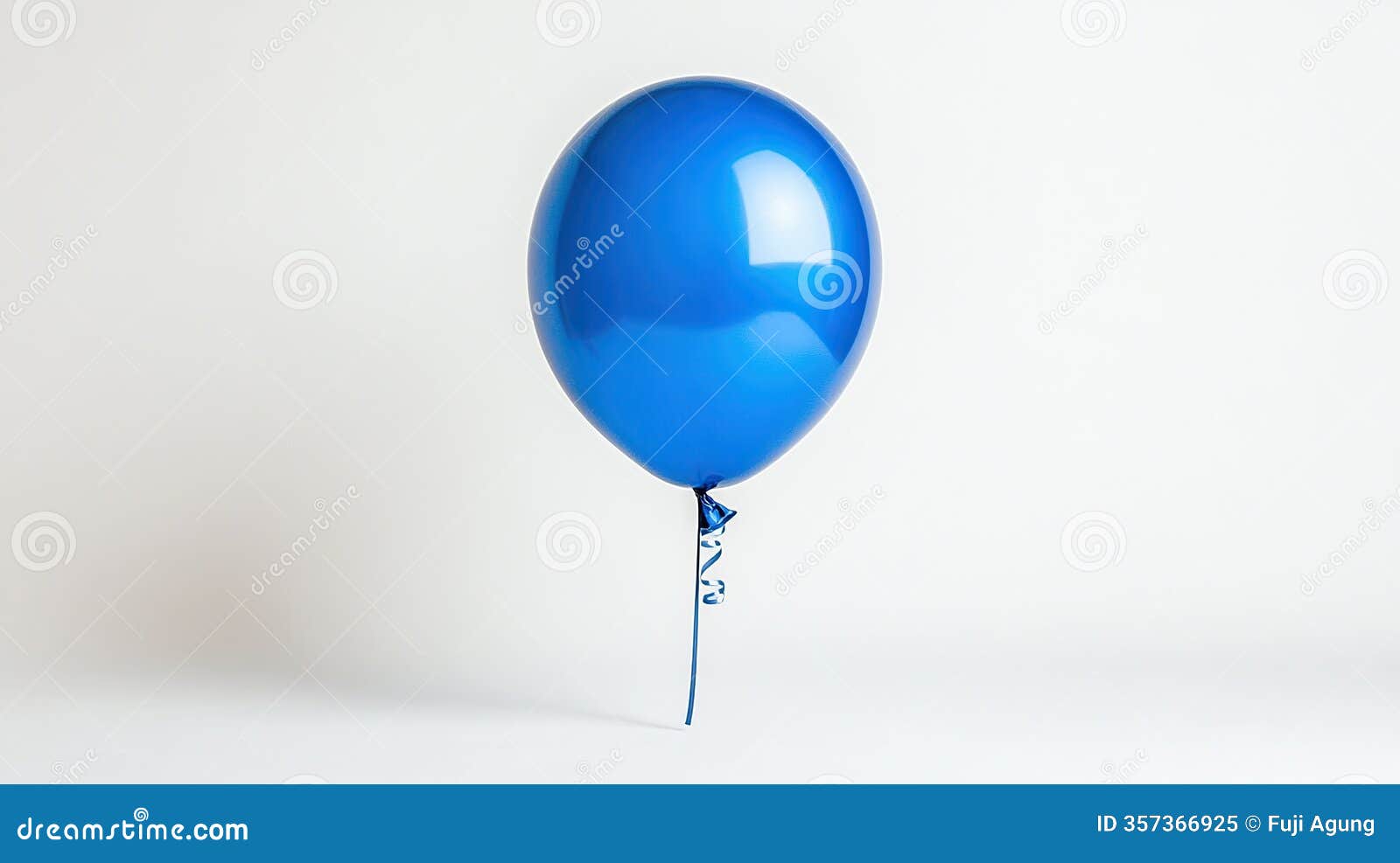 Single Blue Balloon Isolated on White Background Stock Illustration ...