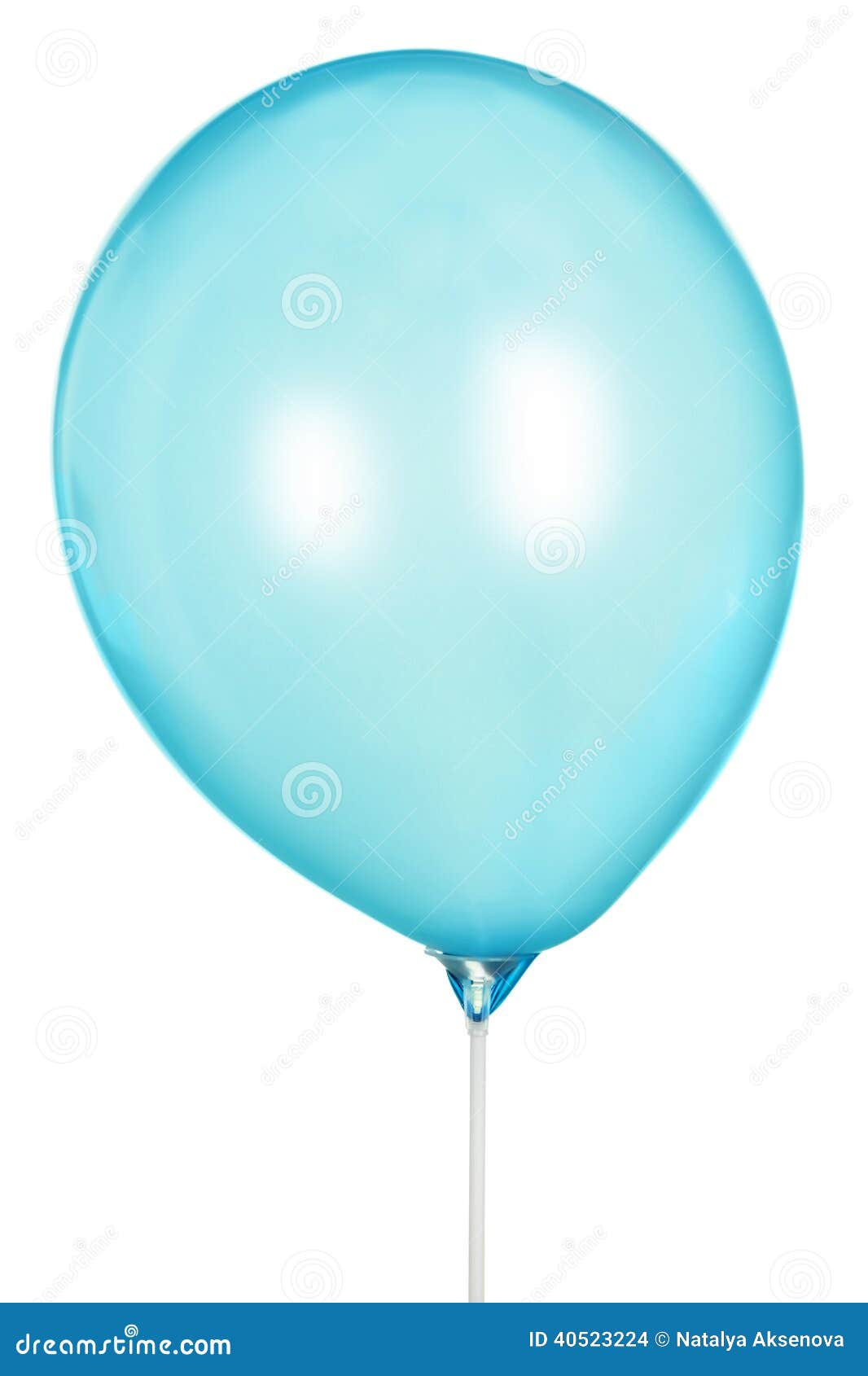 Single Blue Balloon Isolated on White Background Stock Photo - Image of ...