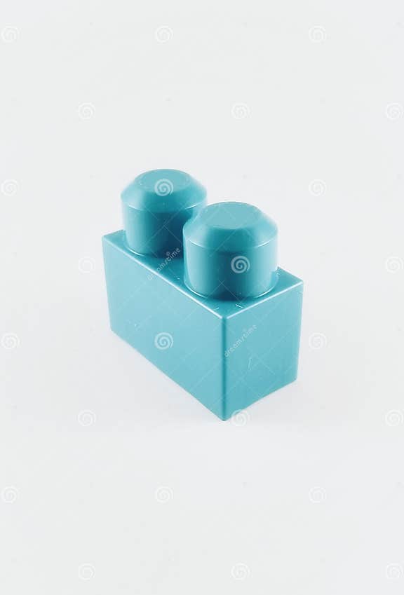 Single Blue Building Block stock image. Image of stackable - 117065459