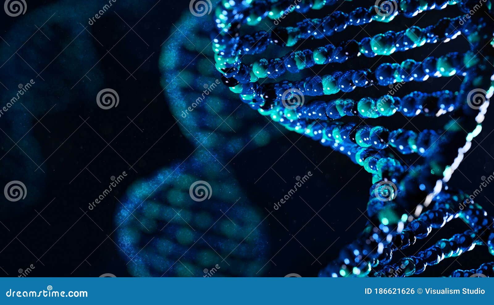 Single Blue DNA Background Dark Abstract Blue Structure Surface Texture ...