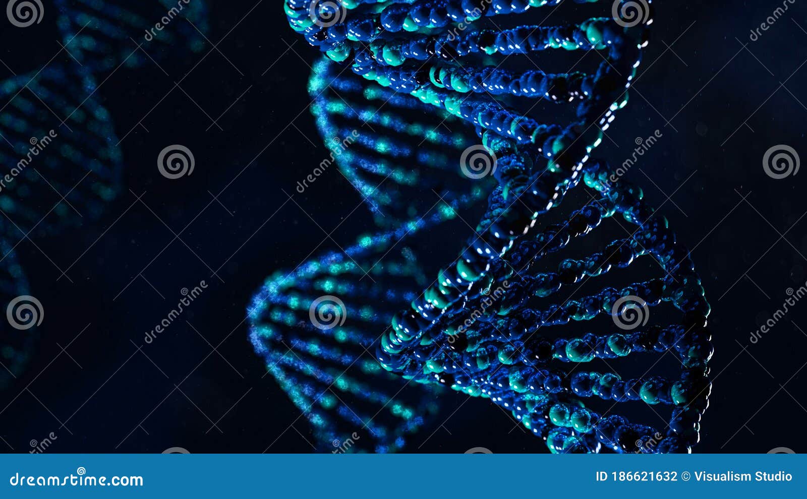 Single Blue DNA Background Dark Abstract Blue Structure Surface Texture ...