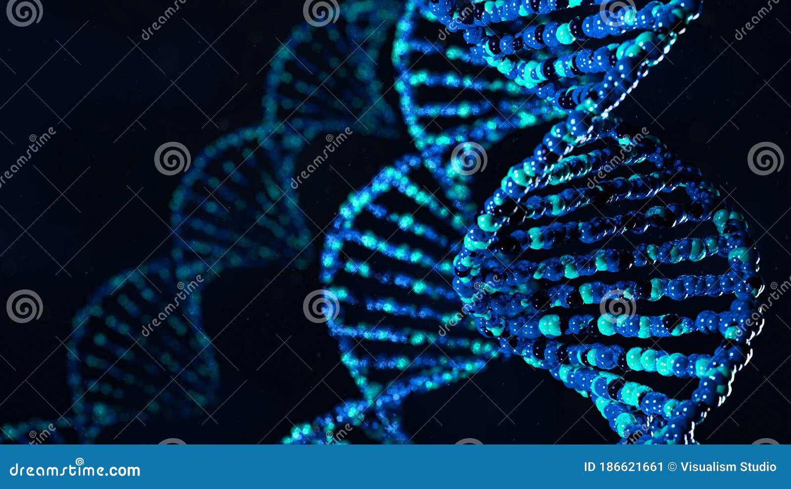Single Blue DNA Background Dark Abstract Blue Structure Surface Texture ...