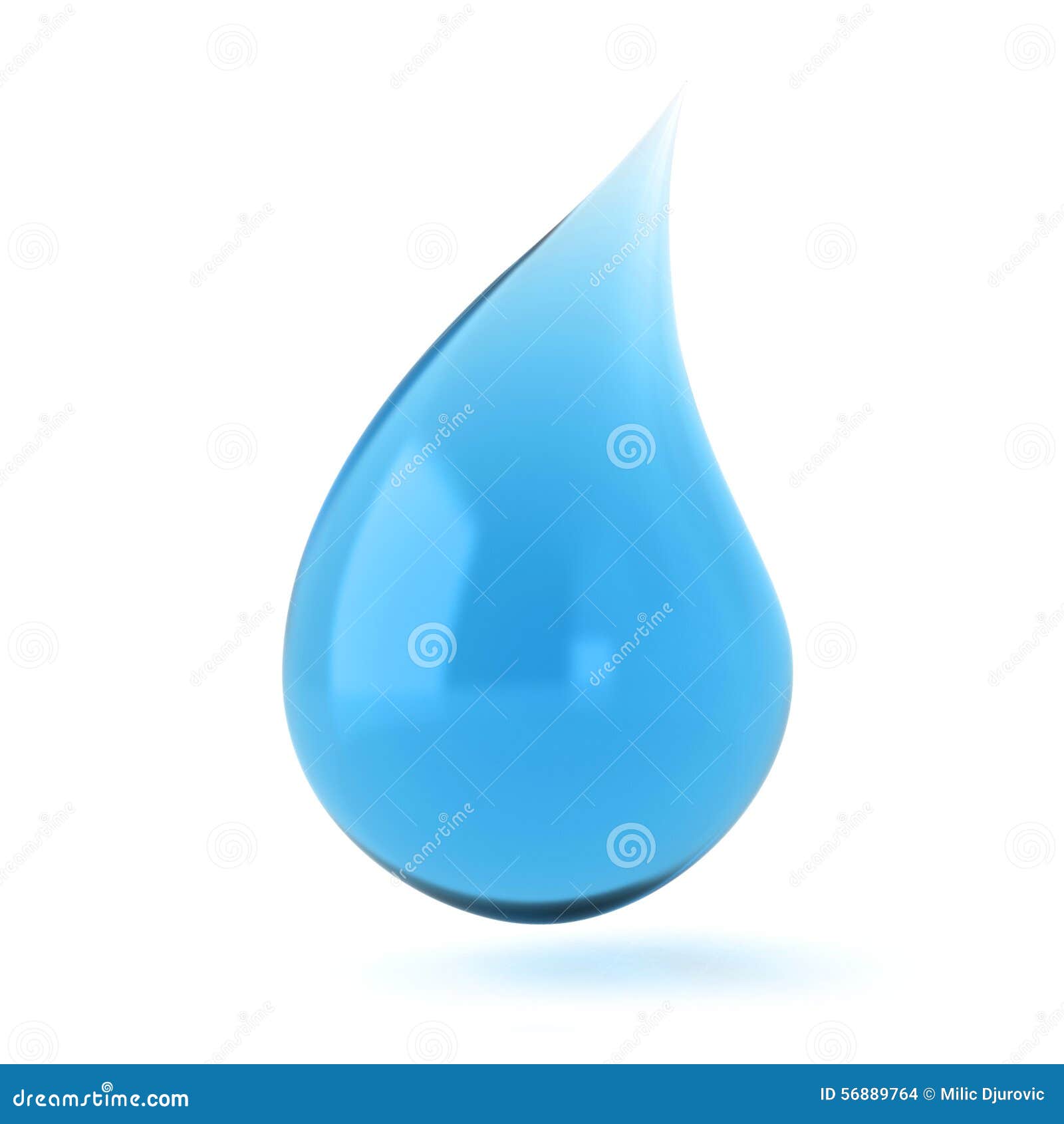 Single Blue Liquid Drop. 3D Stock Illustration - Illustration of ...