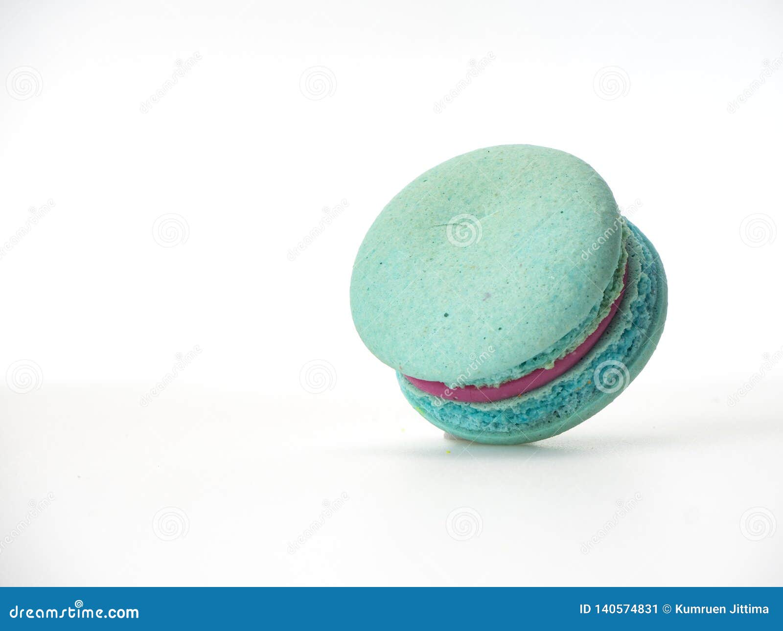 Single Blue Macaroon on the White Stock Image - Image of isolated, view ...
