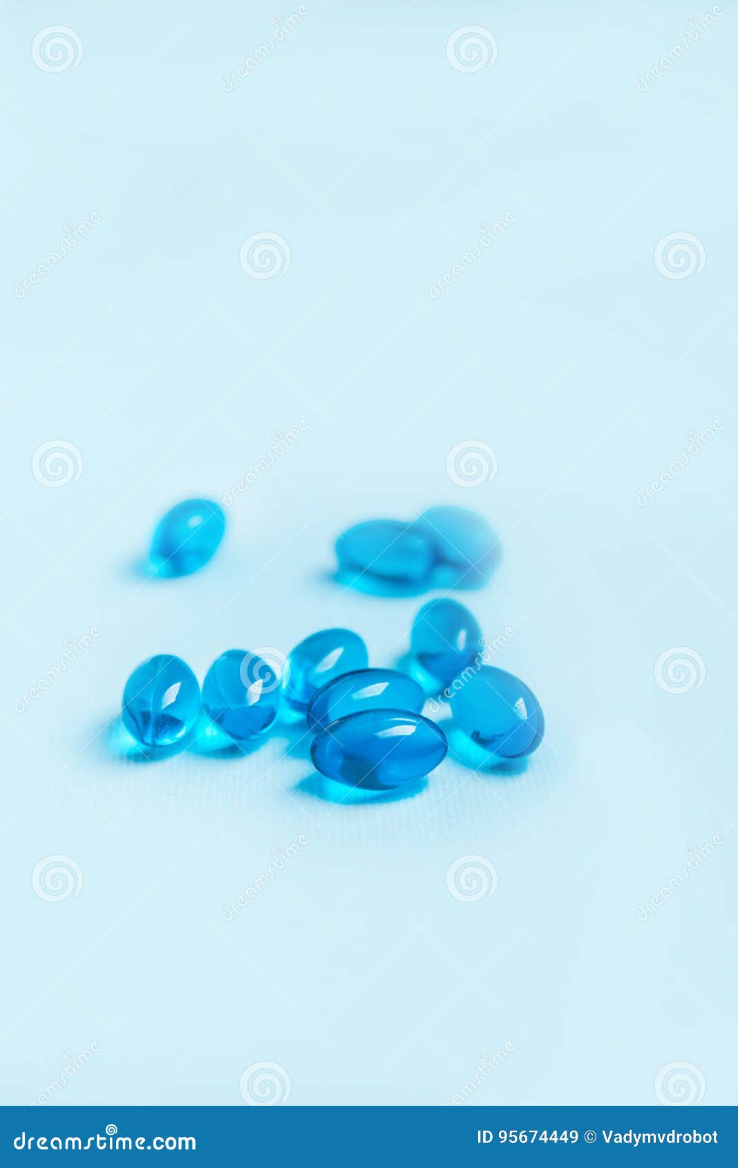Single Blue Softgel Capsule Pill Stock Image - Image of dose, medical ...