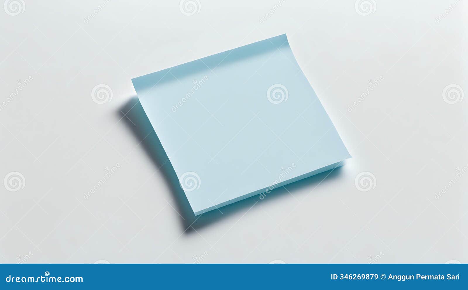 A Single Blue Sticky Note on a Plain Background, Simple and Minimalist ...